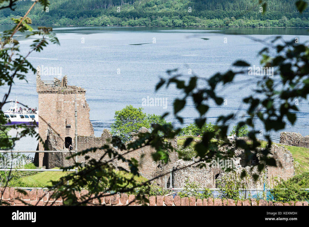 a view of Urquart Castle on Loch Lochness Stock Photo - Alamy