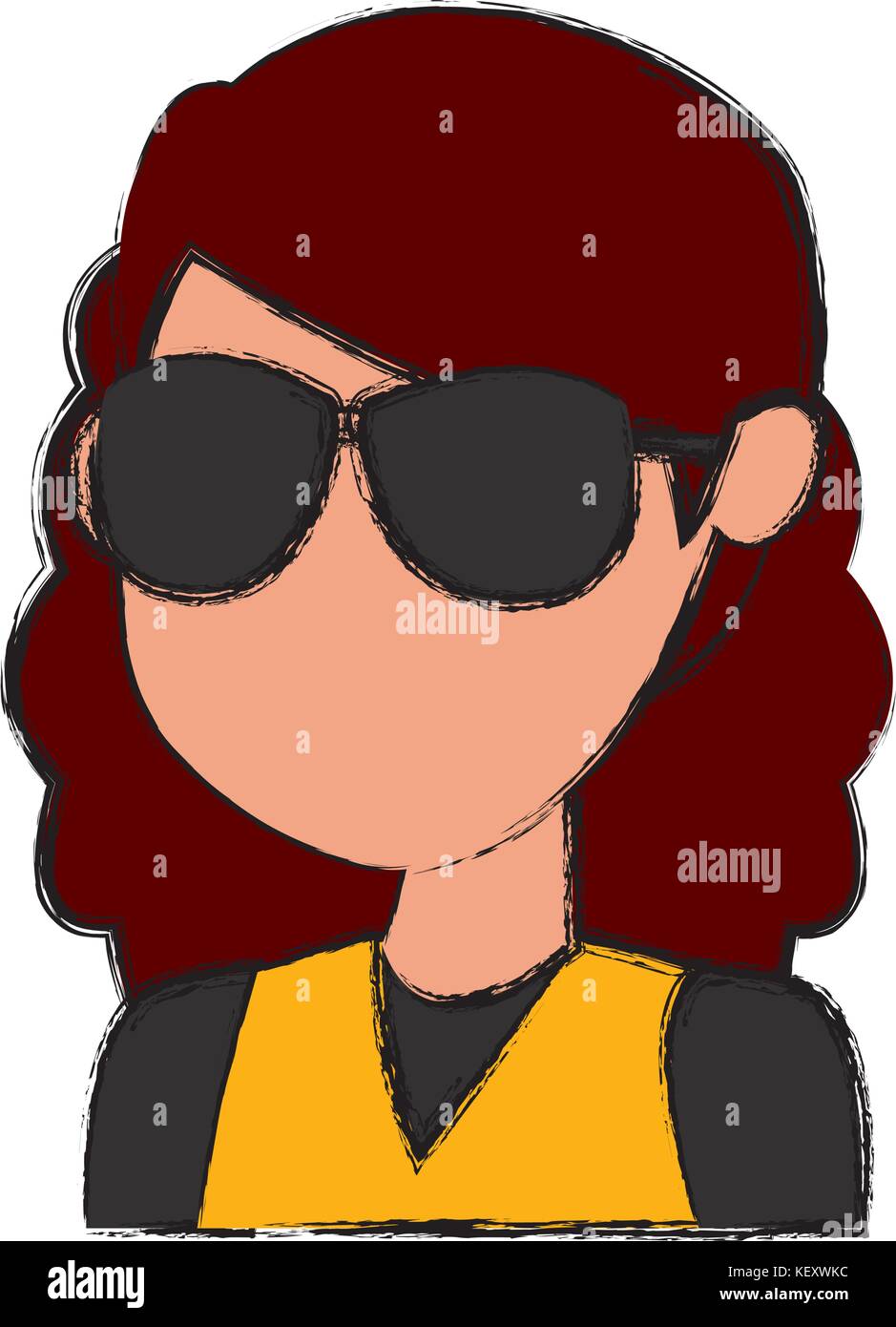 Girl faceless cartoon Stock Vector Image & Art - Alamy