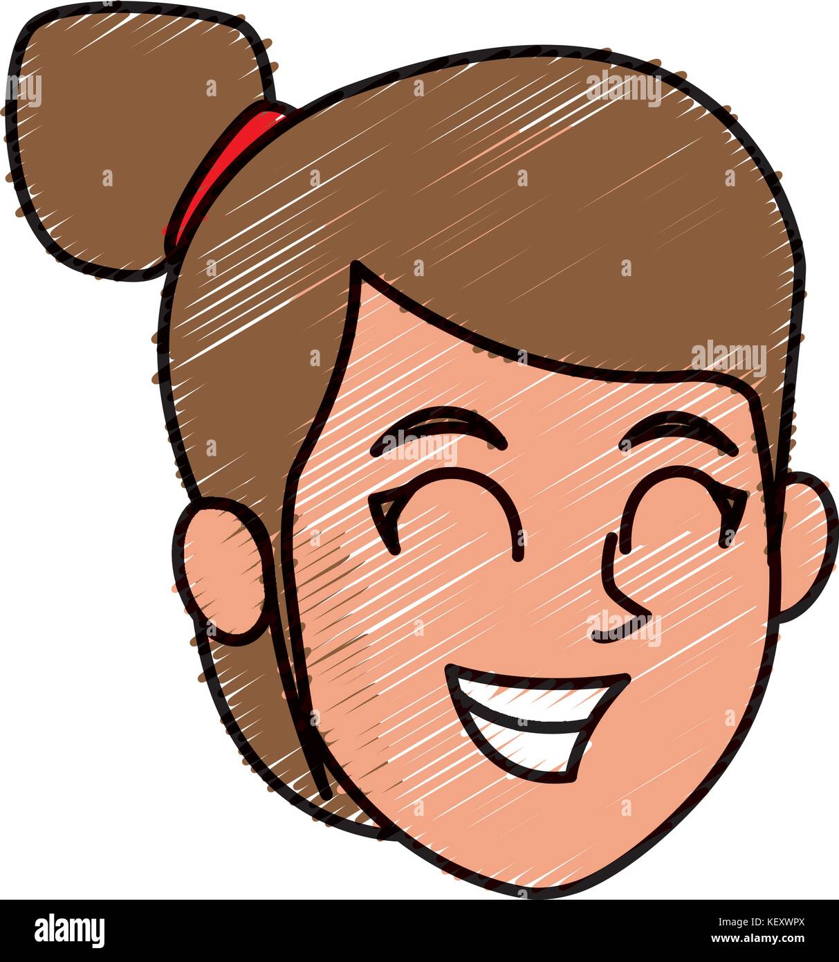Woman smiling cartoon Stock Vector Image & Art - Alamy