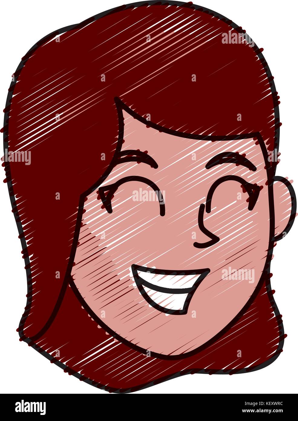Woman smiling cartoon Stock Vector Image & Art - Alamy