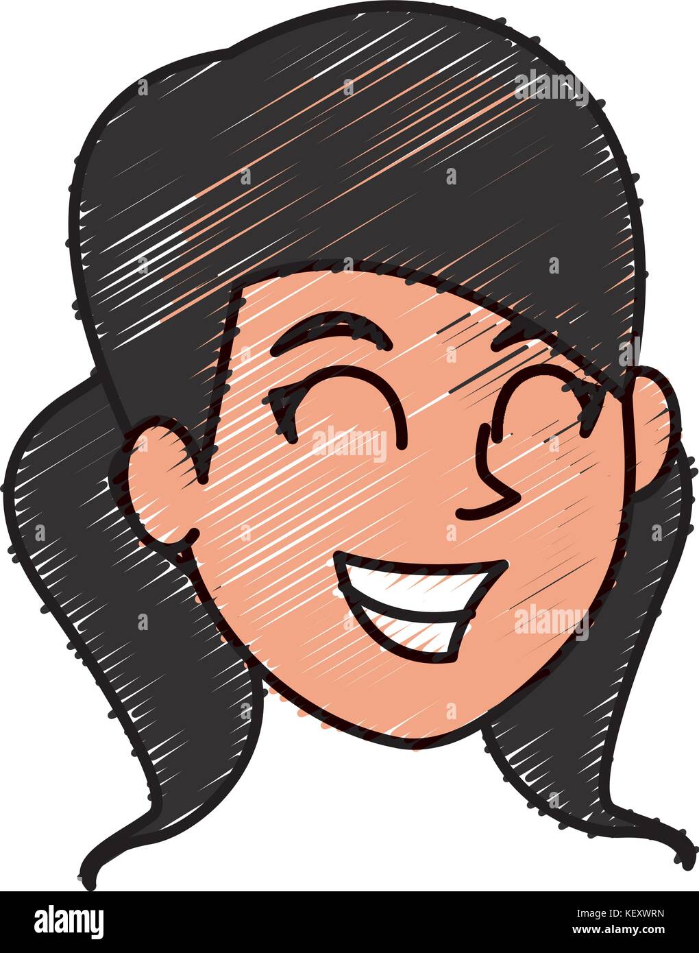 Woman smiling cartoon Stock Vector Image & Art - Alamy