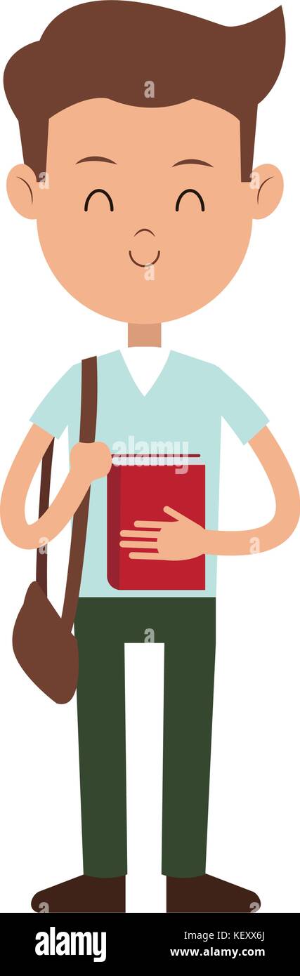 student carrying bag cartoon icon image Stock Vector Image & Art - Alamy