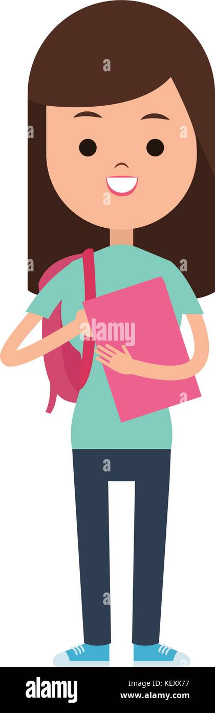 student carrying bag cartoon icon image Stock Vector Image & Art - Alamy