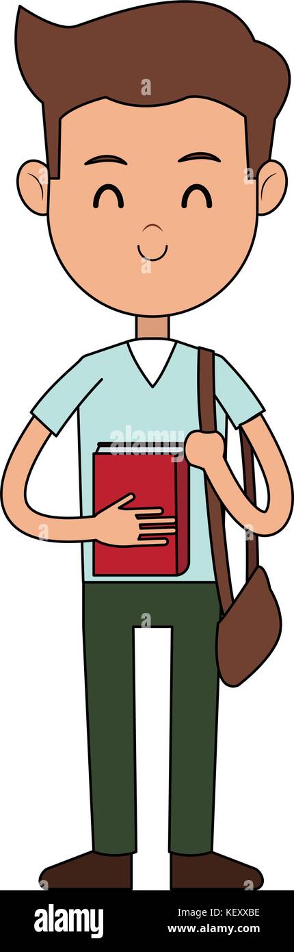 student carrying bag cartoon icon image Stock Vector Image & Art - Alamy