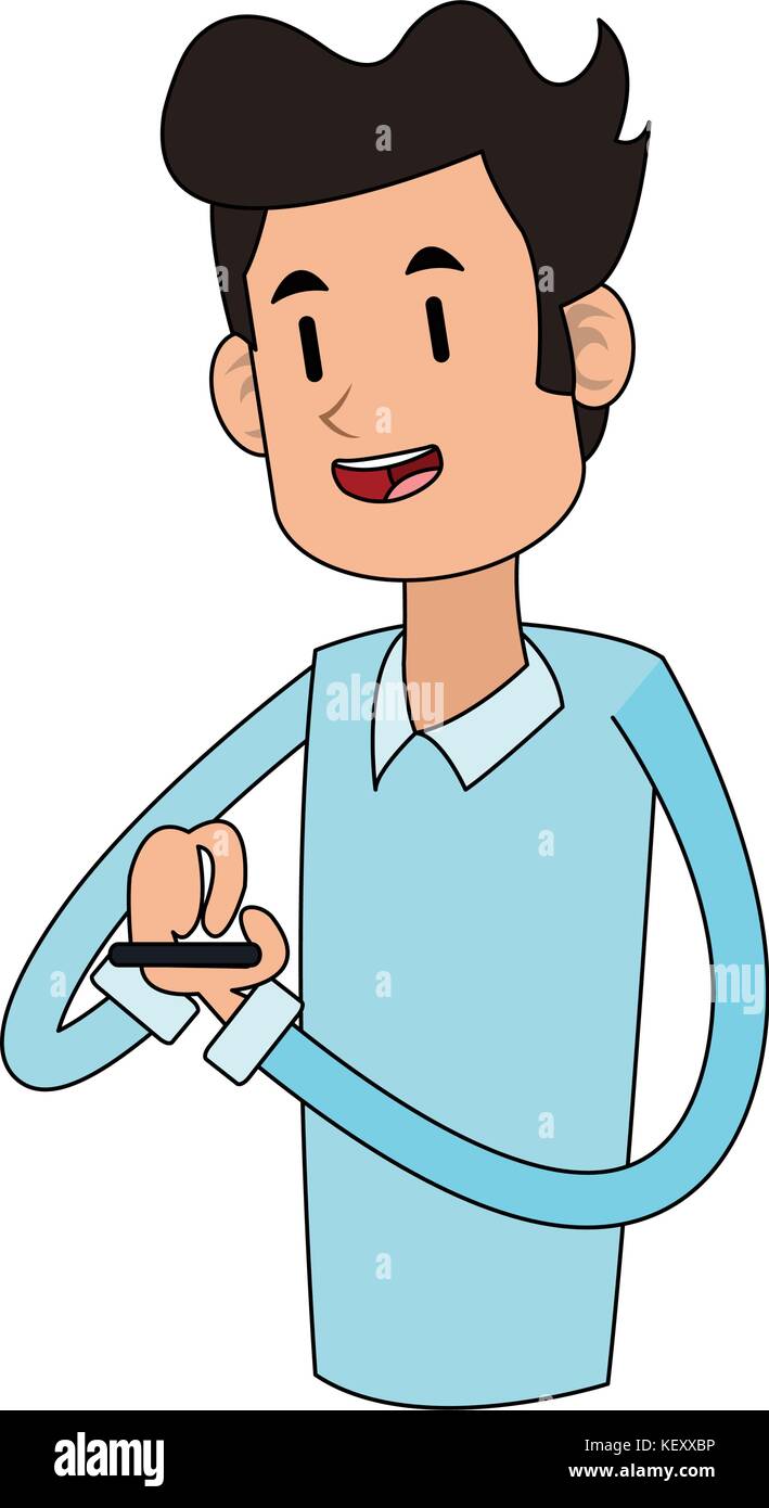 man using cellphone icon image Stock Vector Image & Art - Alamy