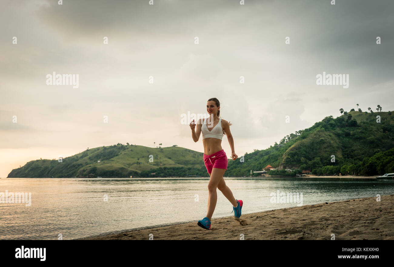 Running woman or female fitness hi-res stock photography and images - Alamy