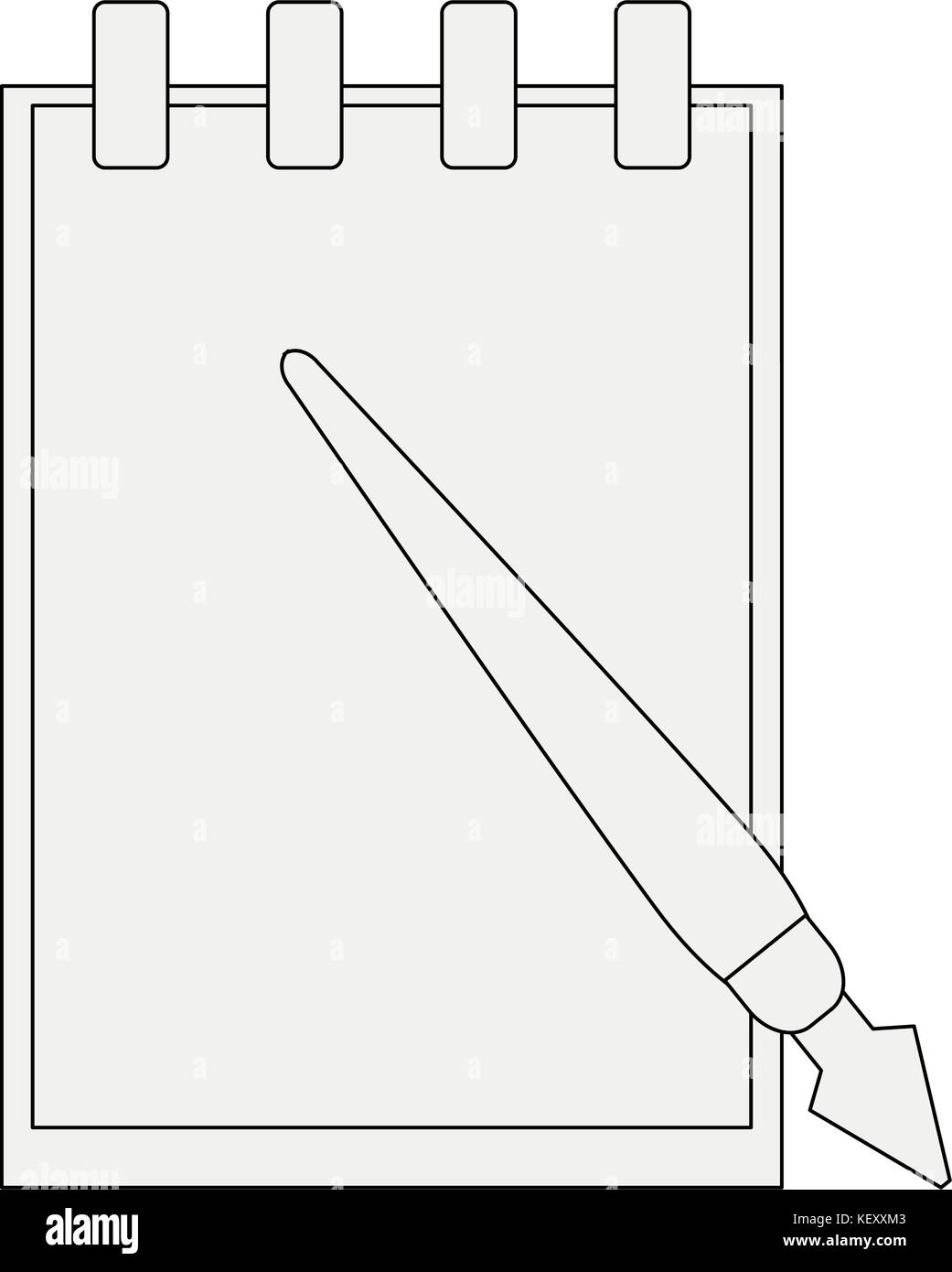 notepad with fountain pen icon image Stock Vector Image & Art - Alamy