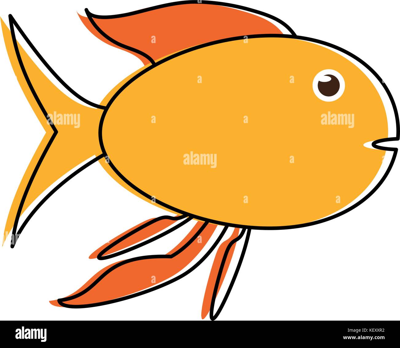 Vibrant yellow fish Stock Vector Images - Alamy
