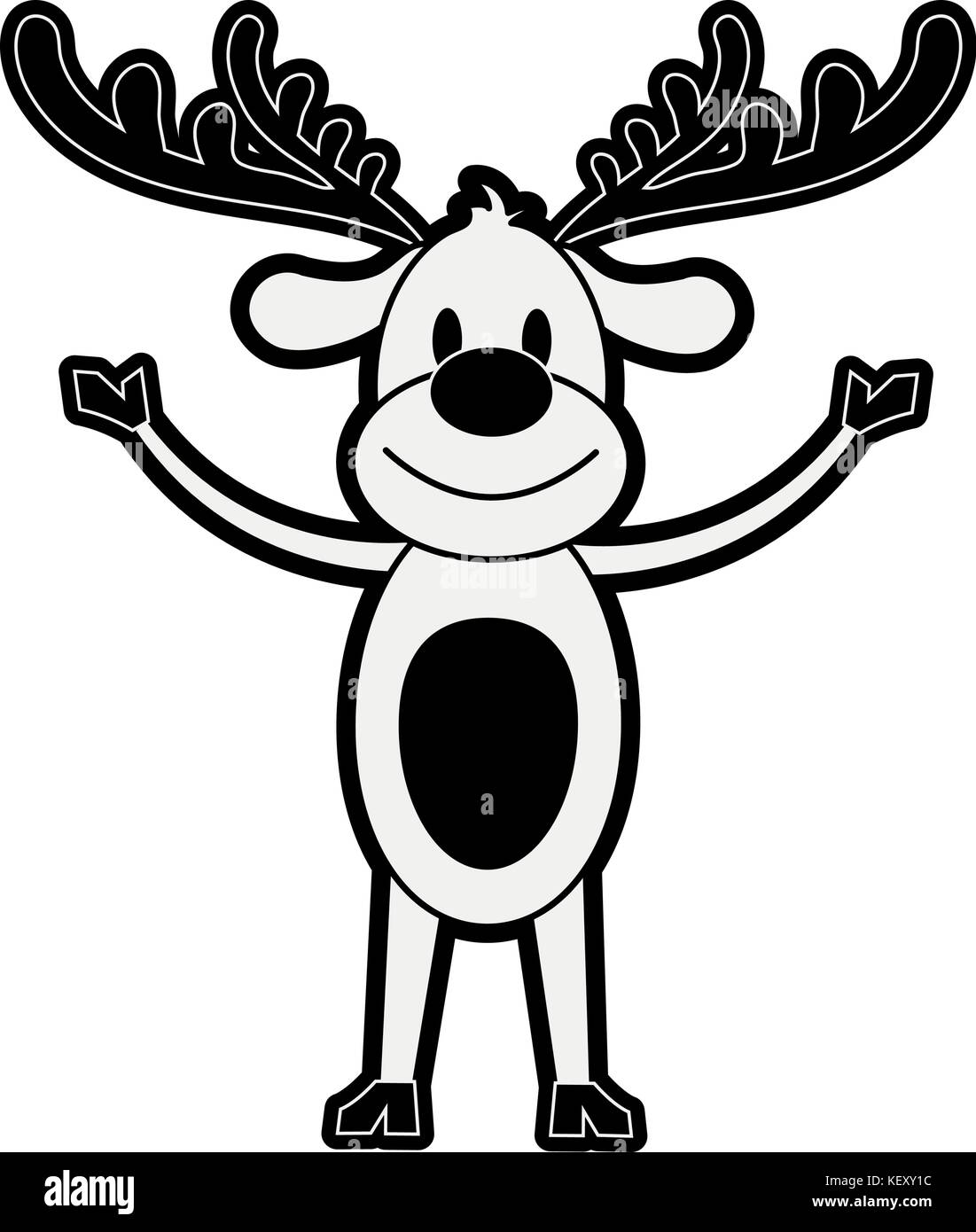 reindeer rudolph christmas related icon image Stock Vector Image & Art ...