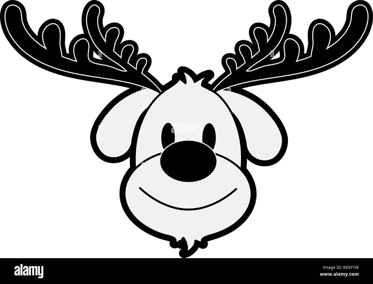 reindeer rudolph christmas related icon image Stock Vector Image & Art ...