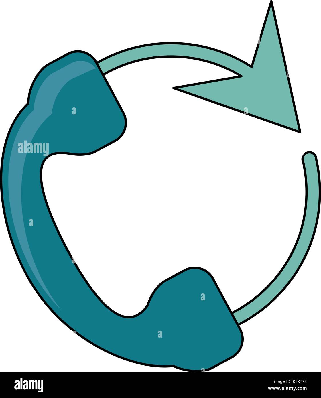 telephone and arrow icon image Stock Vector Image & Art - Alamy