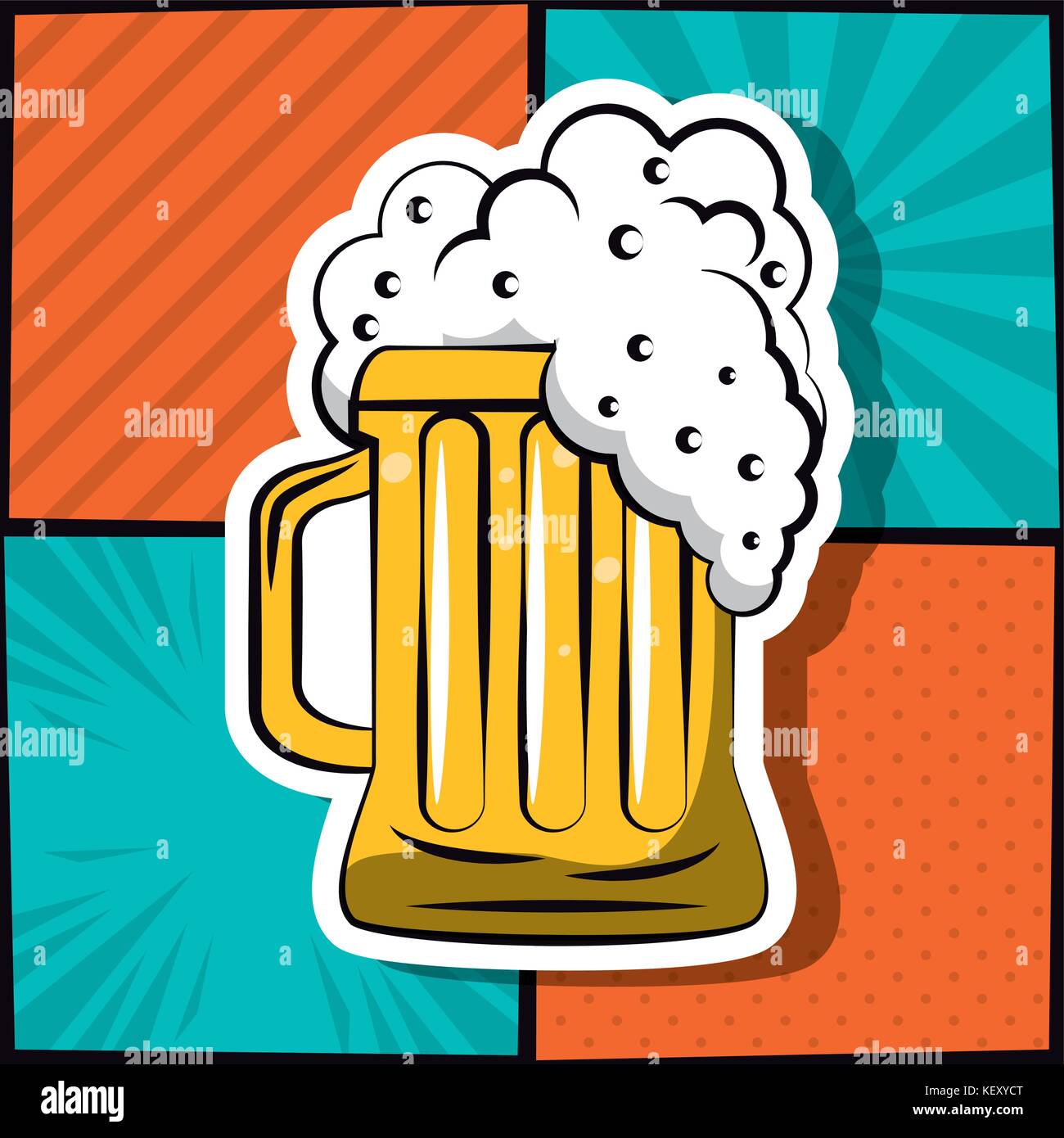 Beer pop art Stock Vector Image & Art - Alamy