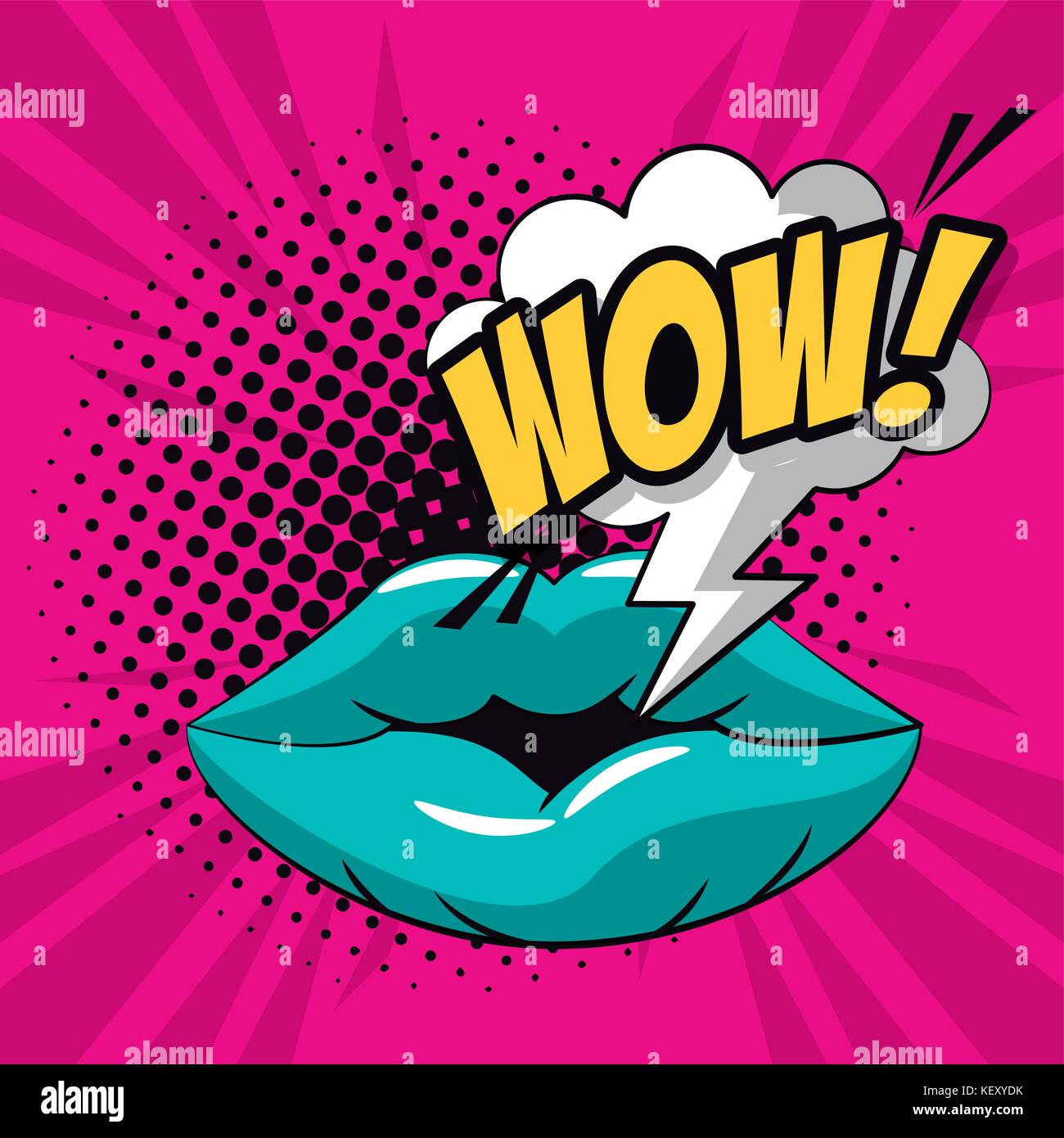 Female Lips Pop Stock Vector Images - Alamy