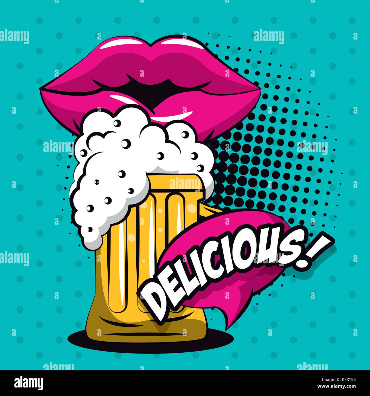 Beer pop art Stock Vector Image & Art - Alamy