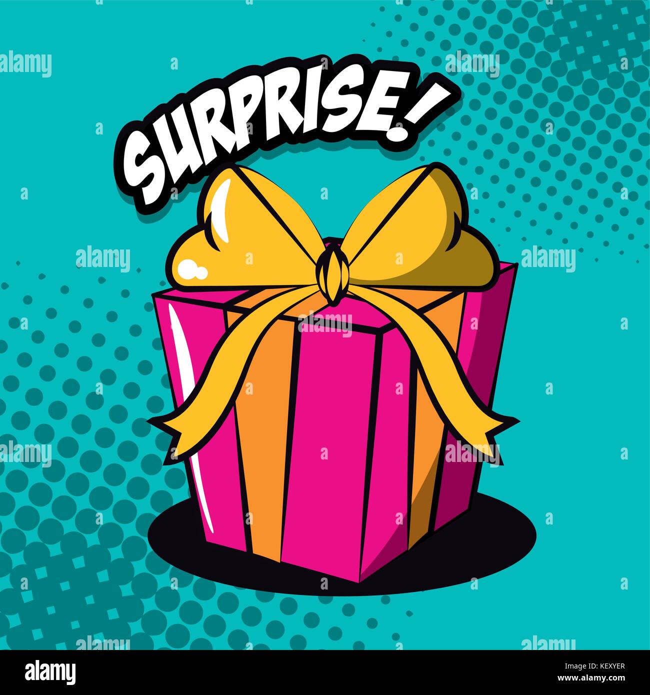 Gift box pop art Stock Vector Image & Art - Alamy