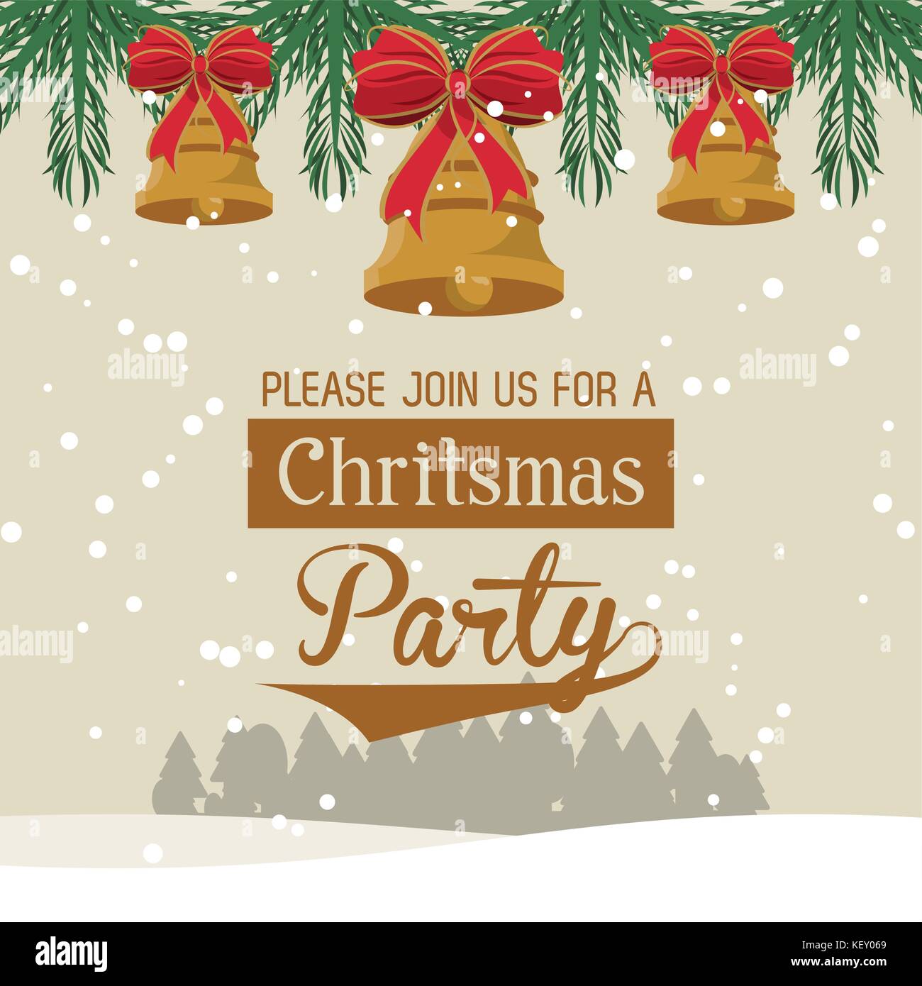 Christmas part invitation card Stock Vector Image & Art - Alamy