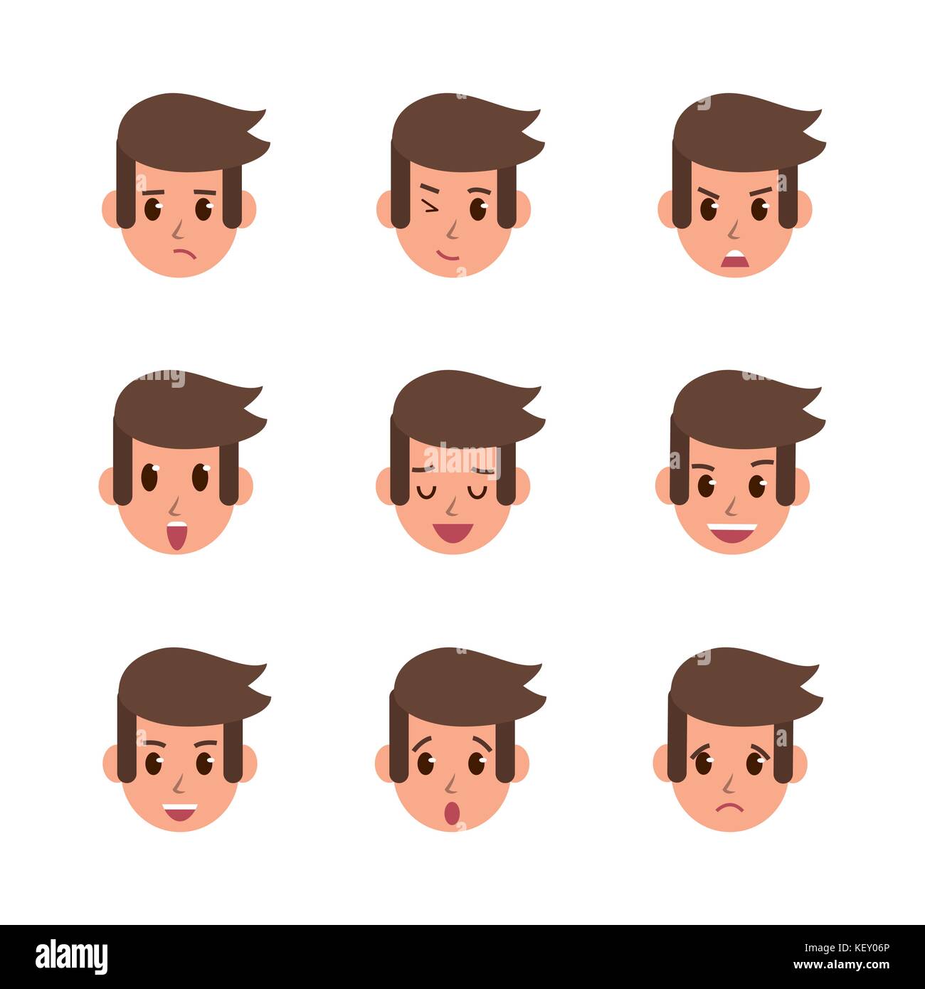 Man face cartoon icons Stock Vector Image & Art - Alamy