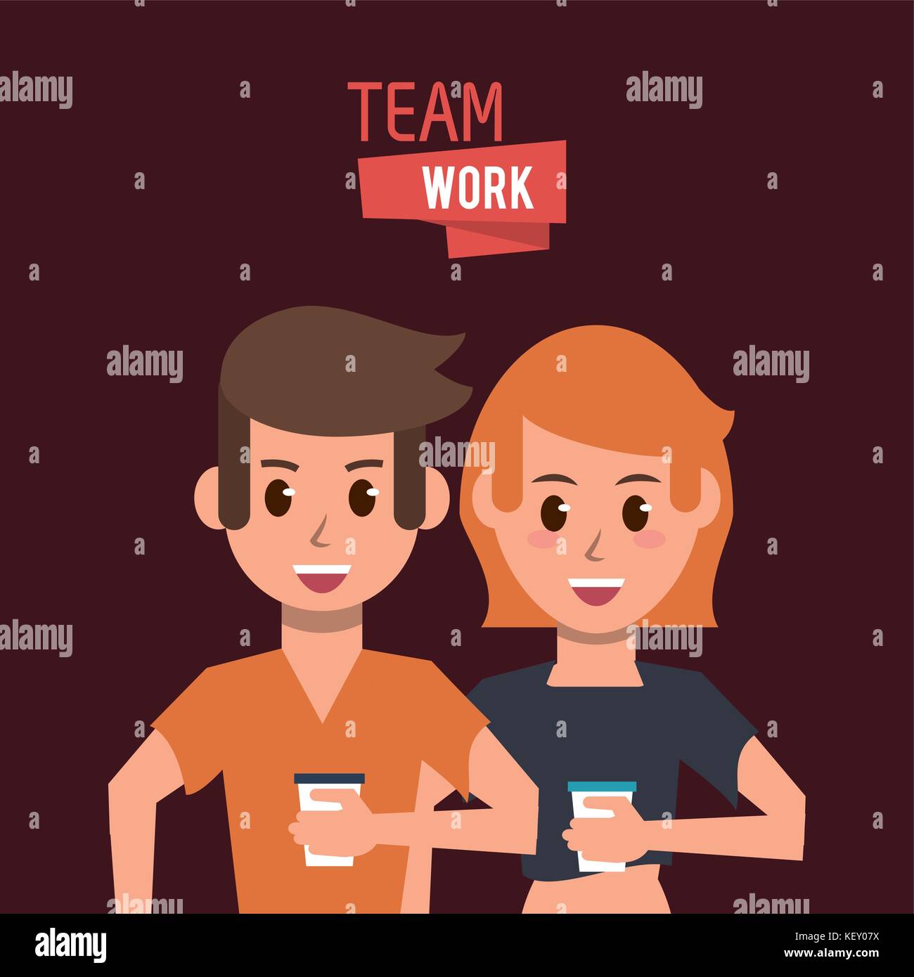 Young teamwork cartoon Stock Vector Image & Art - Alamy