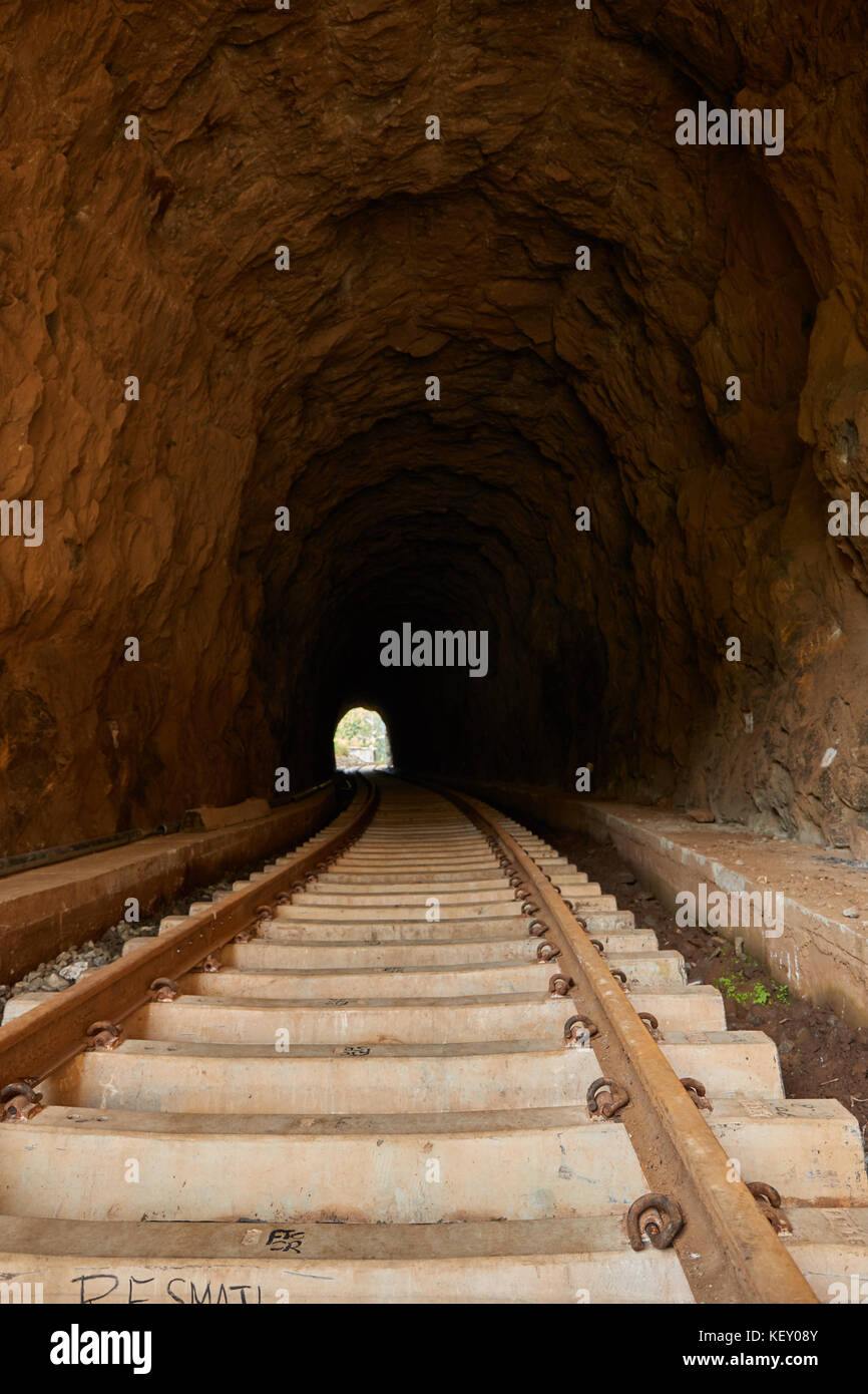 Exit from darknes - Light at end of tunnel, Shadow of people Standing ...
