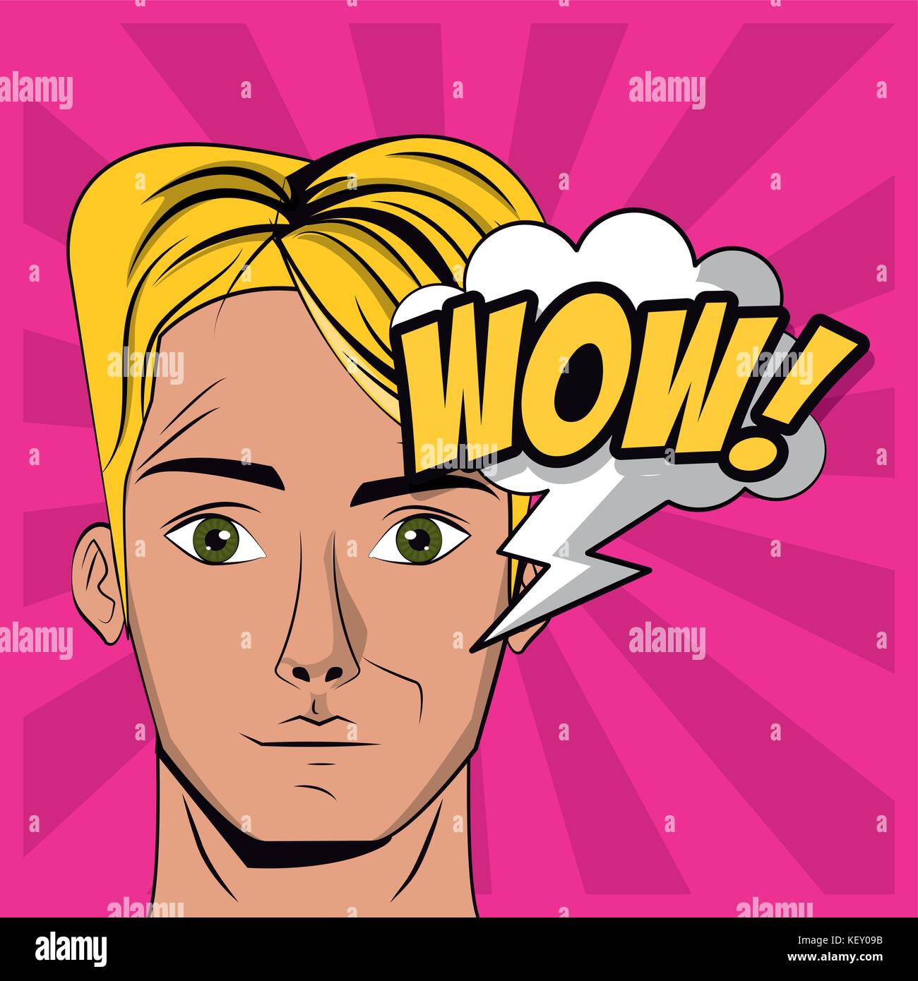 Young man pop art cartoon Stock Vector Image & Art - Alamy