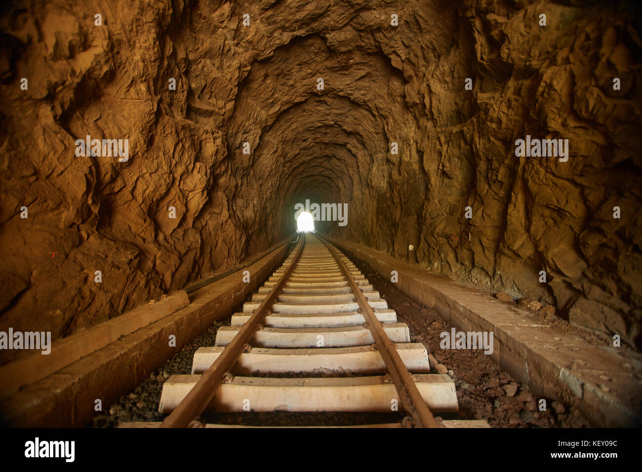 Exit from darknes - Light at end of tunnel, Shadow of people Standing ...