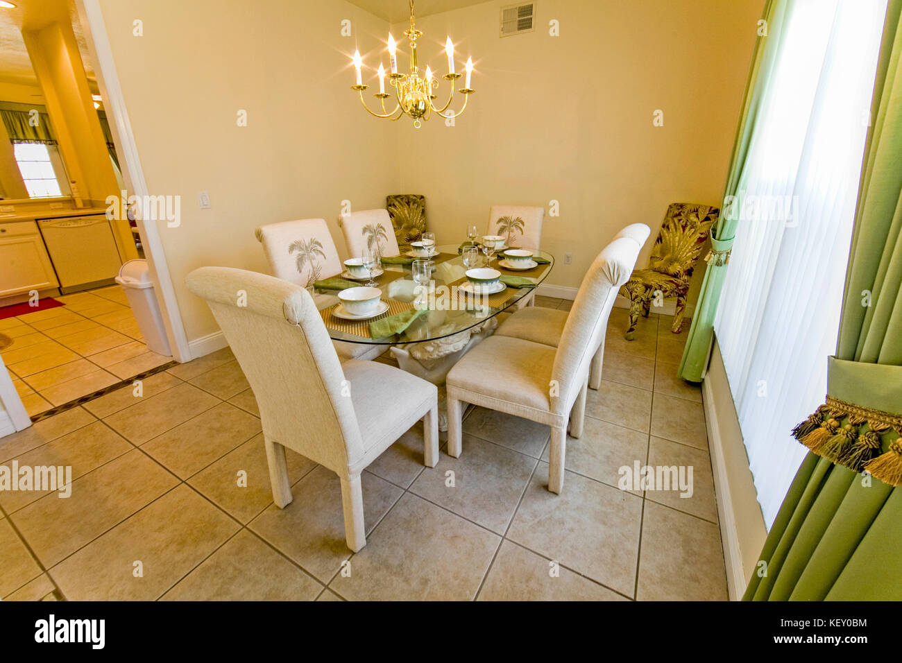 An interior photo of a dining room in a home Stock Photo - Alamy