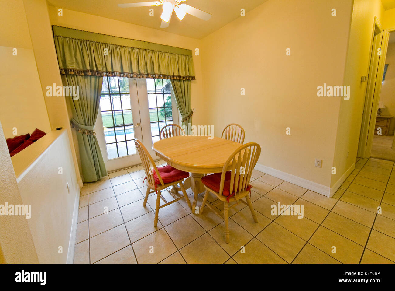 An interior photo of a breakfast area in a home Stock Photo - Alamy