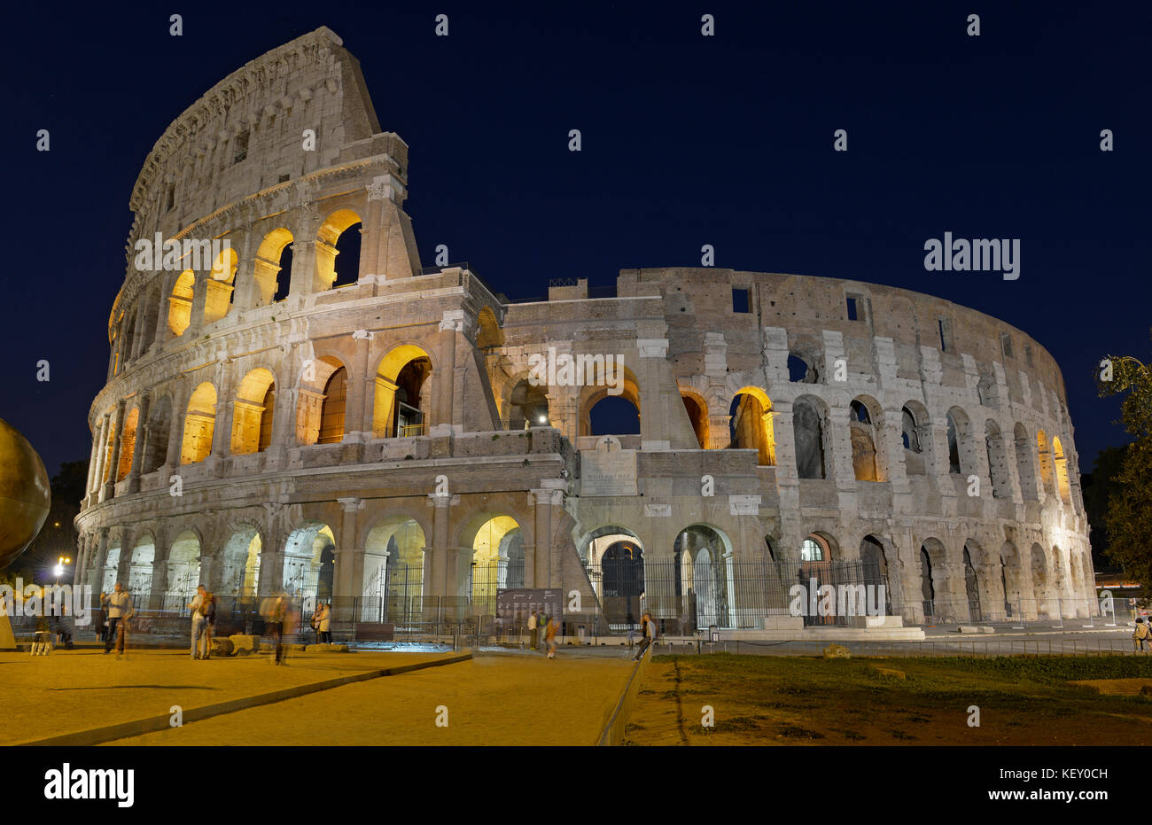 The Colosseum at night, a place where gladiators fought as well as ...