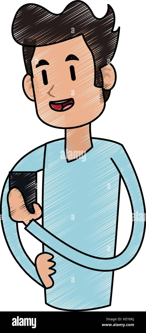 man using cellphone icon image Stock Vector Image & Art - Alamy