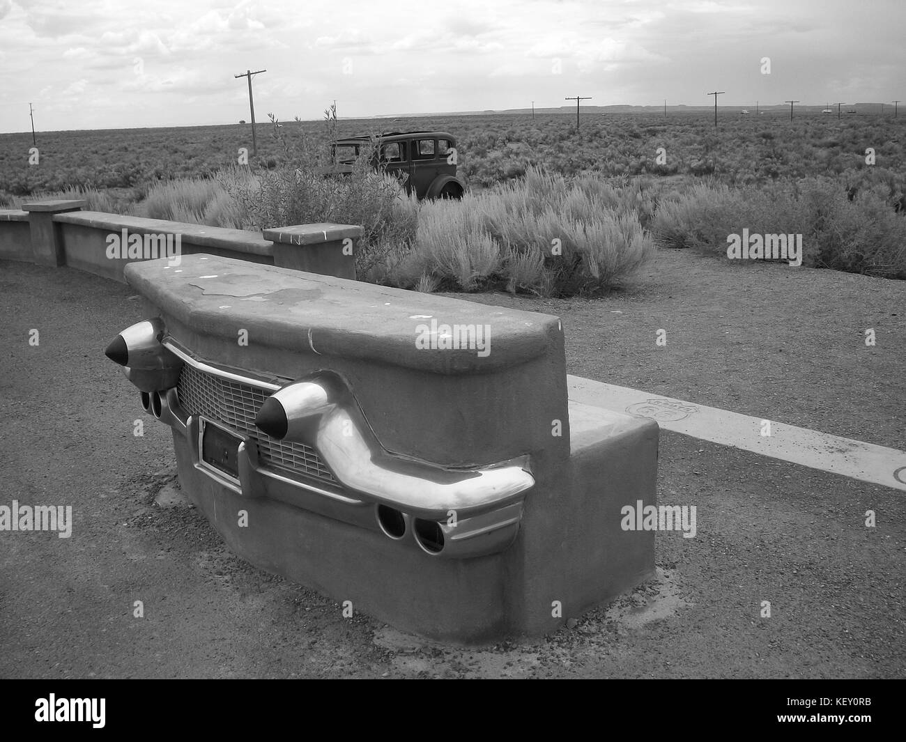 Arizona desert highway Black and White Stock Photos & Images - Alamy