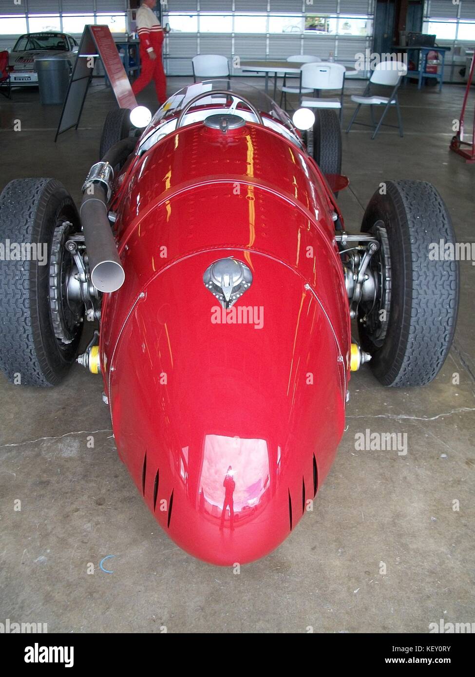 Vintage red race car at Watkins Glen historic races Stock Photo - Alamy