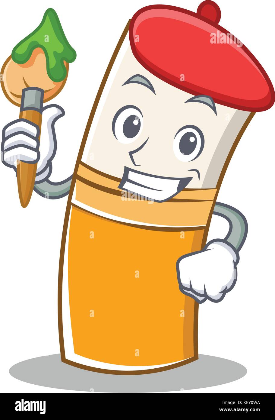 Artist cigarette character cartoon style Stock Vector Image & Art - Alamy