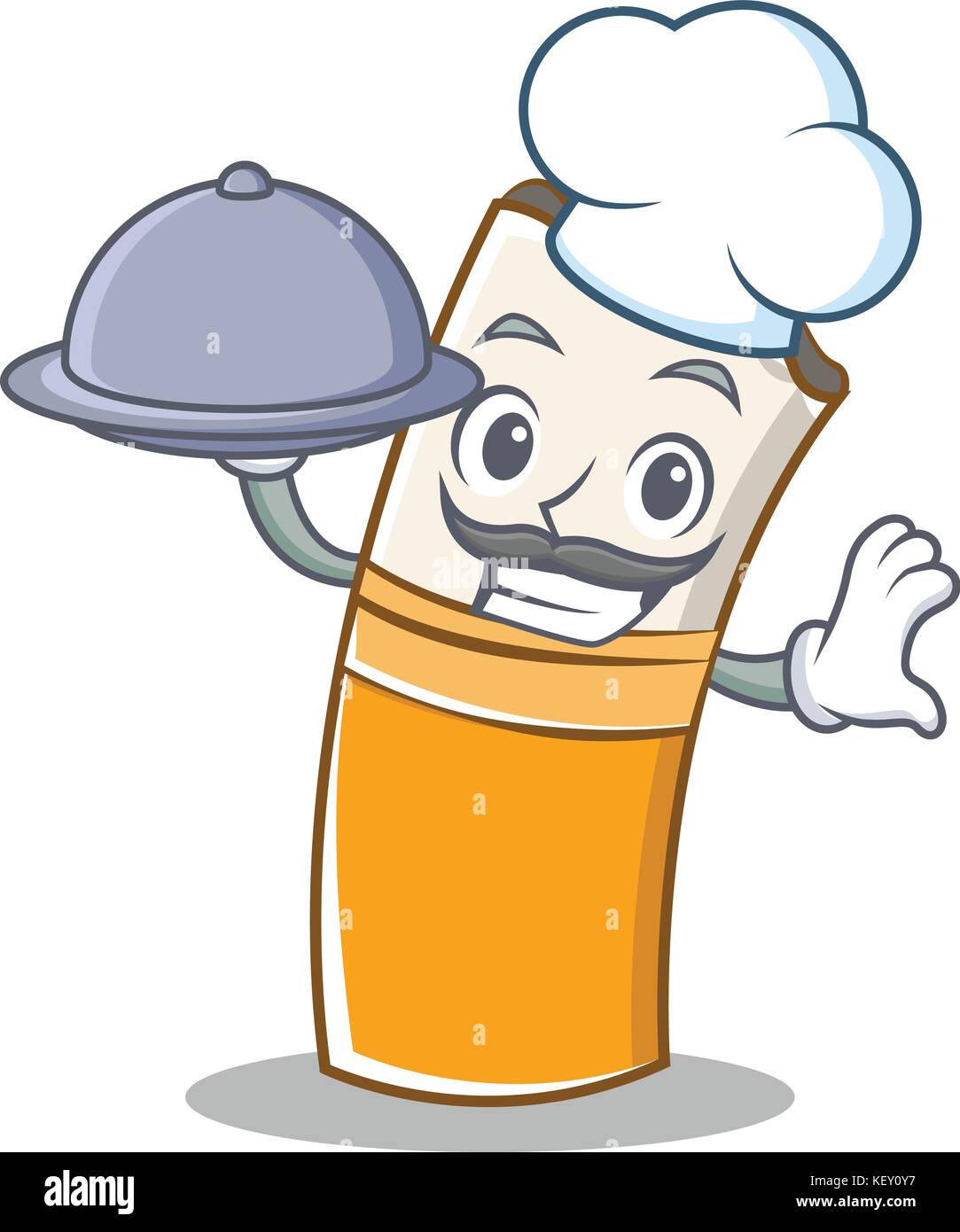 Chef cigarette character cartoon style Stock Vector Image & Art - Alamy