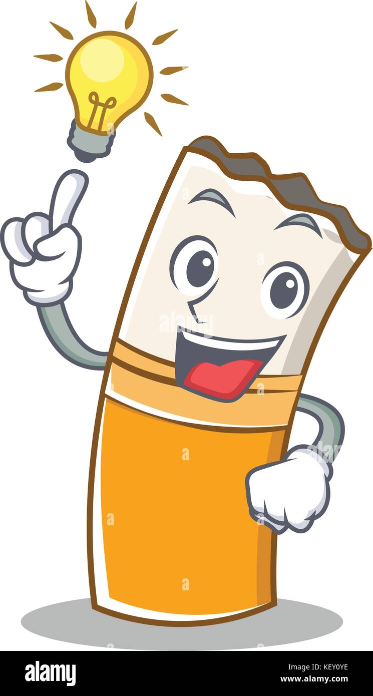 Have an idea cigarette character cartoon style Stock Vector Image & Art ...