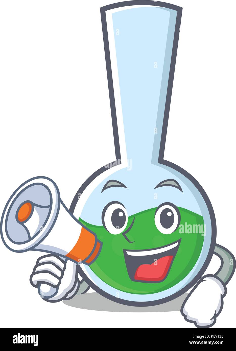 With megaphone tube laboratory character cartoon Stock Vector Image ...