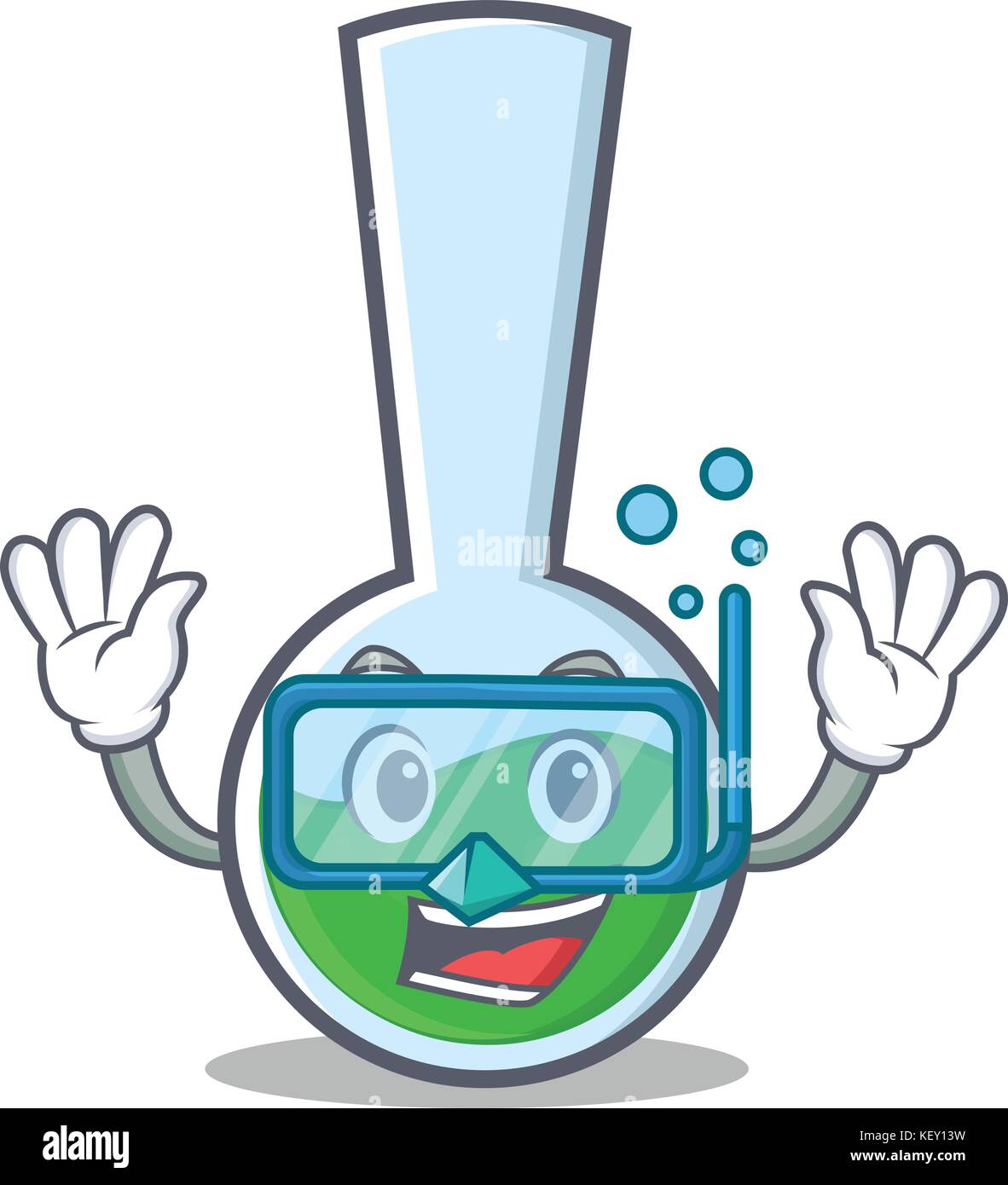 Diving tube laboratory character cartoon Stock Vector Image & Art - Alamy