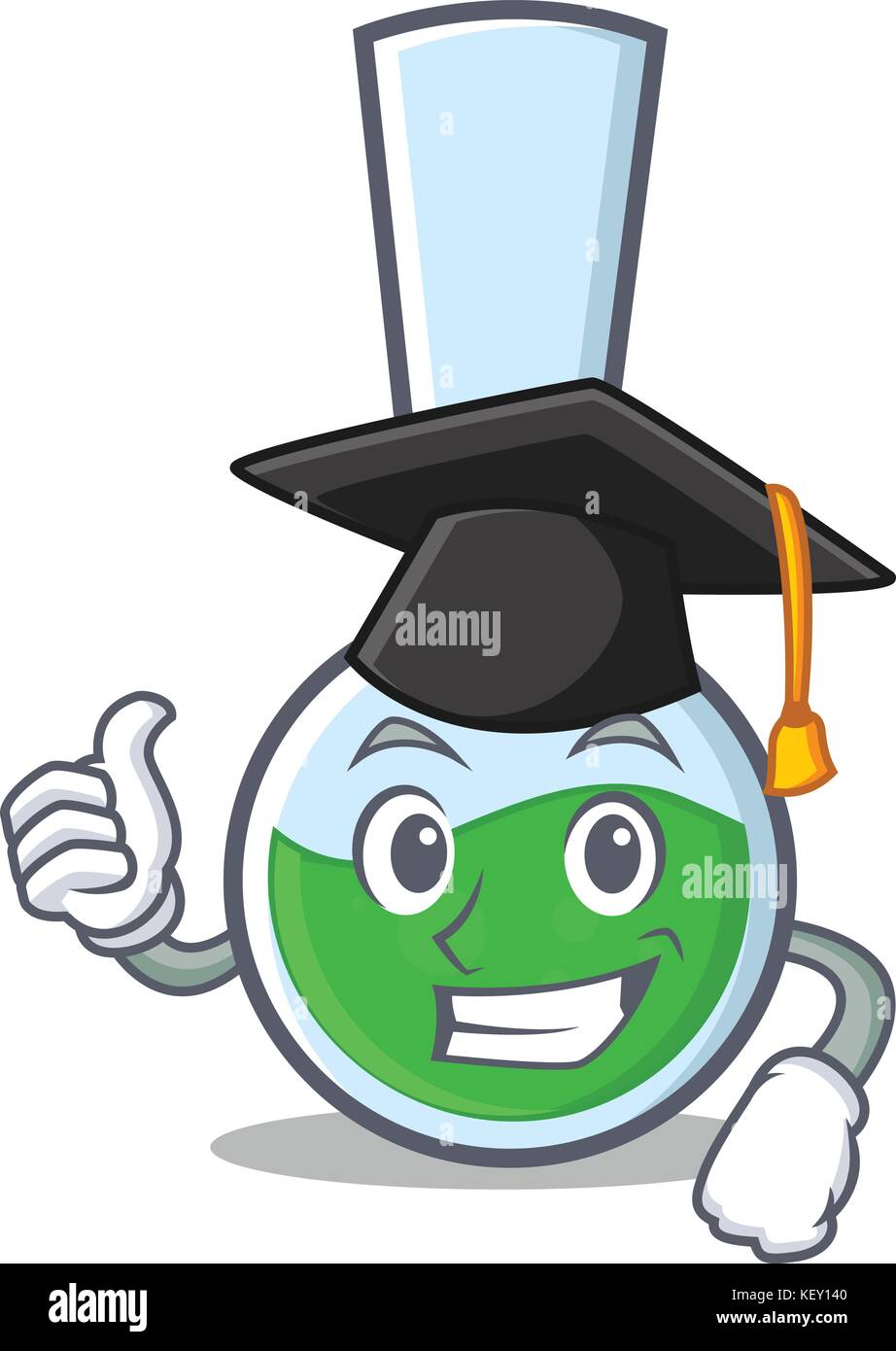 Graduation tube laboratory character cartoon Stock Vector Image & Art ...