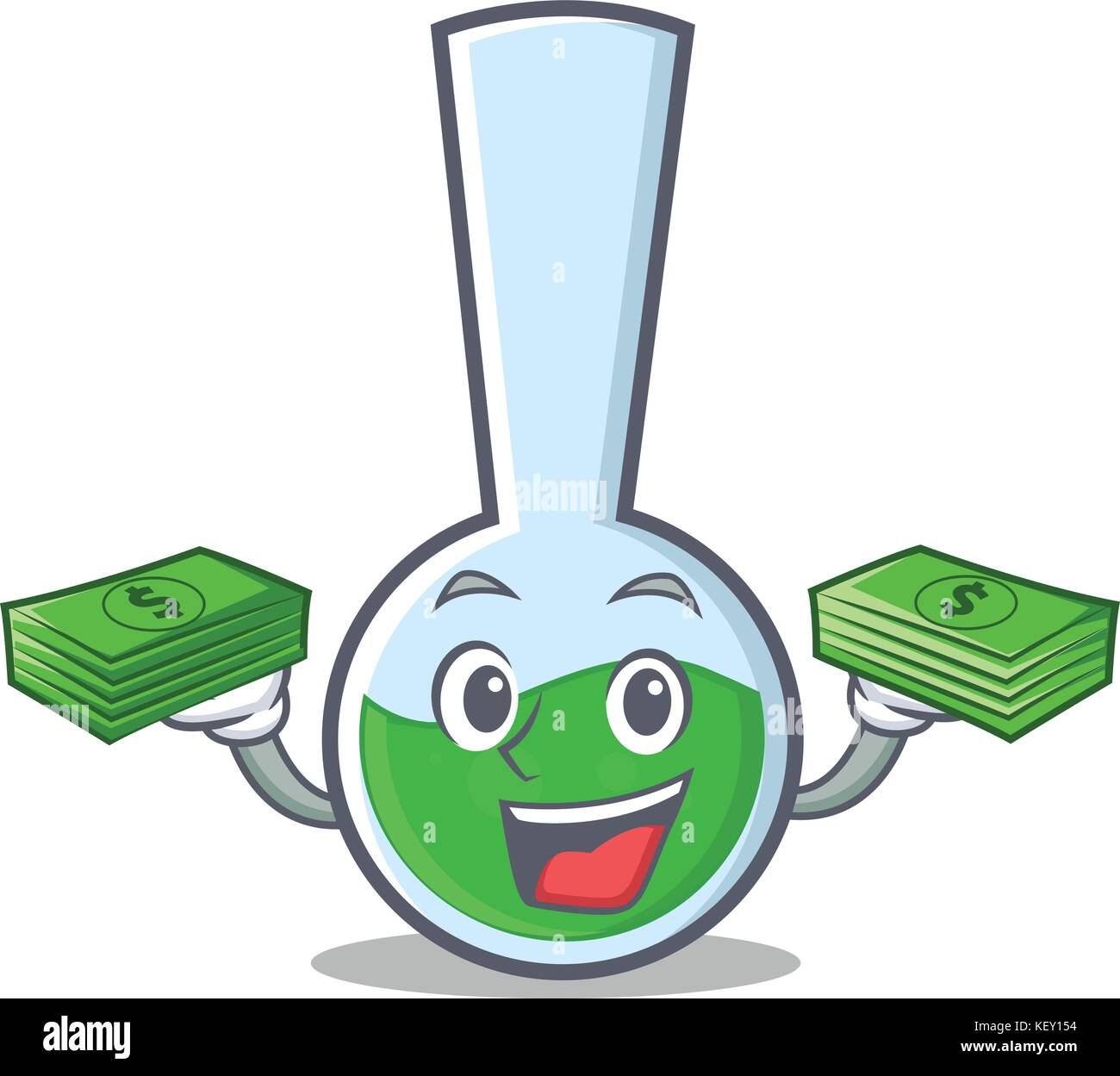 With money tube laboratory character cartoon Stock Vector Image & Art ...