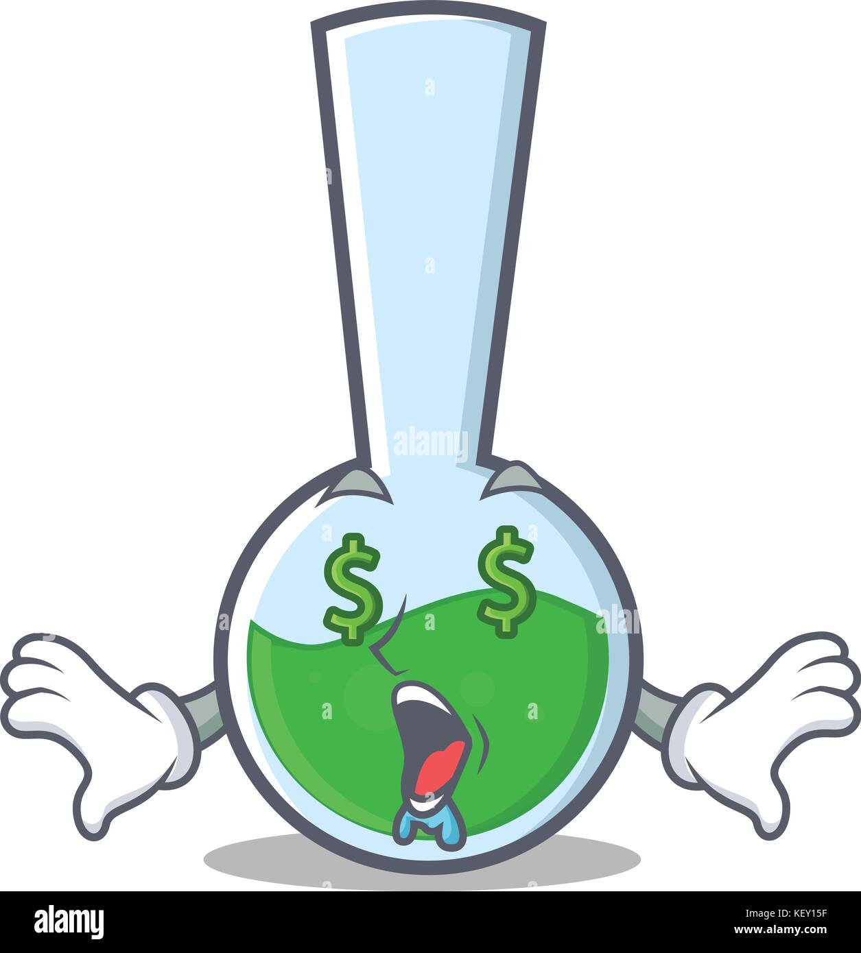 Money eye tube laboratory character cartoon Stock Vector Image & Art ...