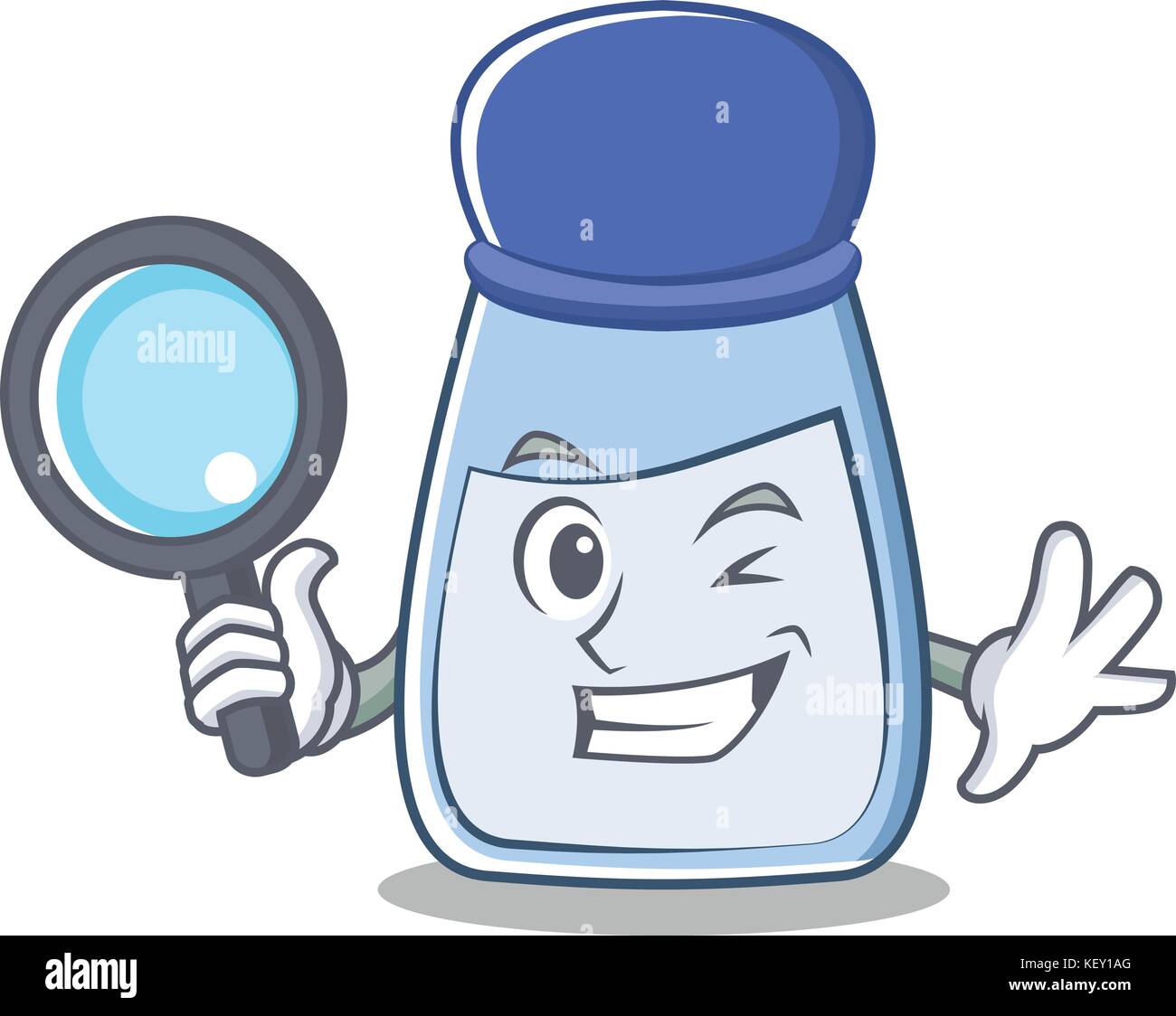 Detective salt character cartoon style Stock Vector Image & Art - Alamy