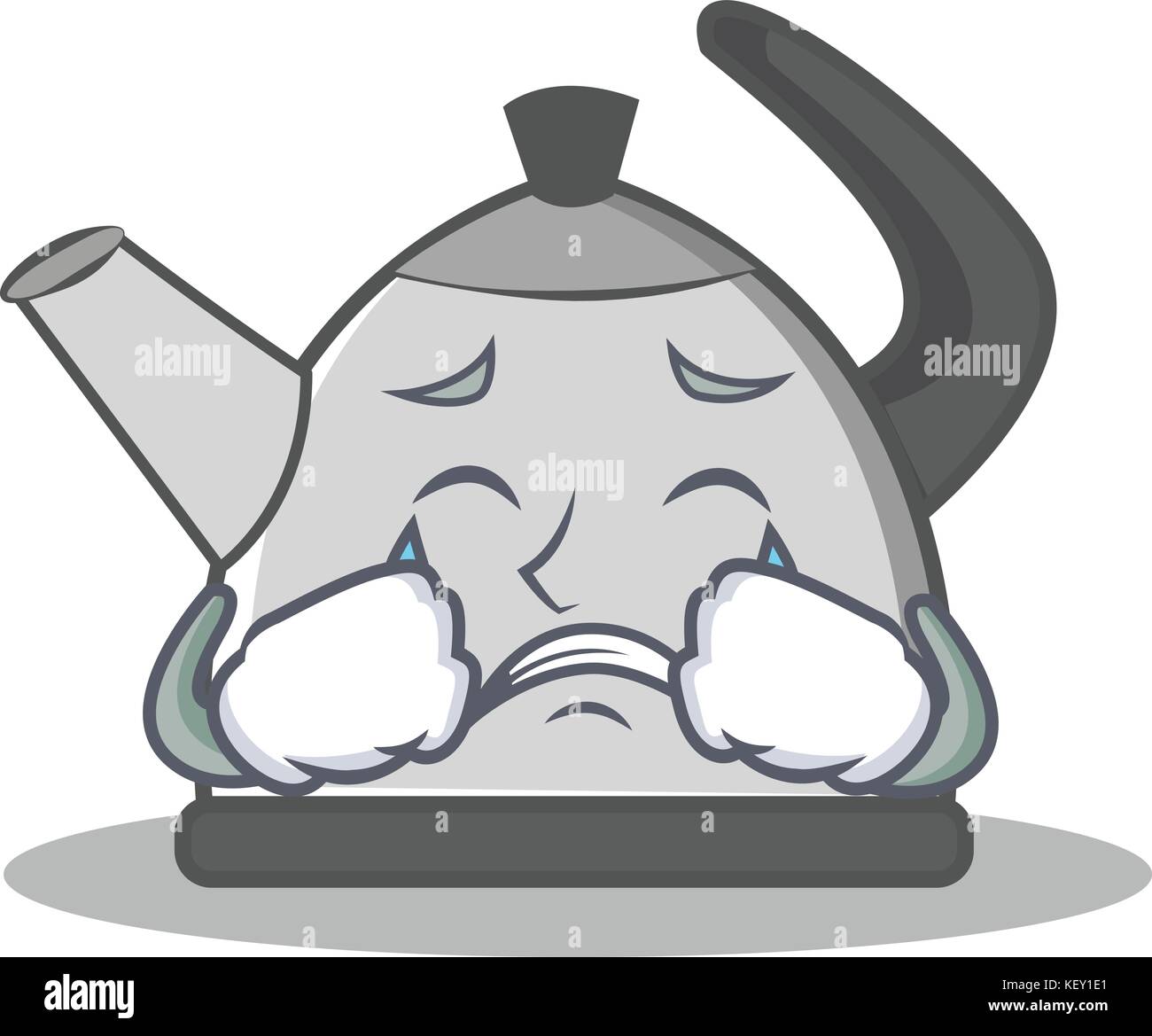 Crying kettle character cartoon style Stock Vector Image & Art - Alamy