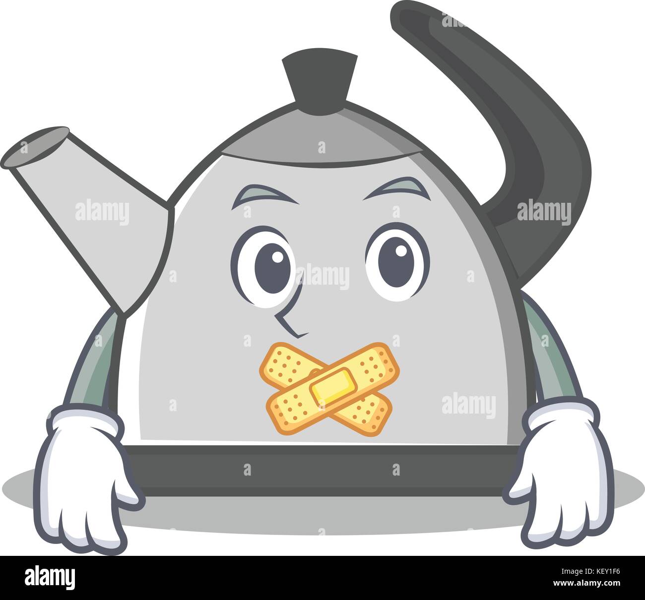 Silent kettle character cartoon style Stock Vector Image & Art - Alamy
