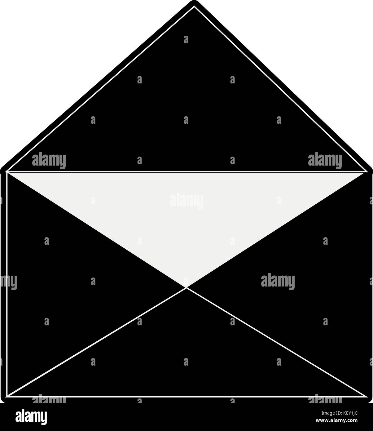 Mail open symbol Stock Vector Image & Art - Alamy