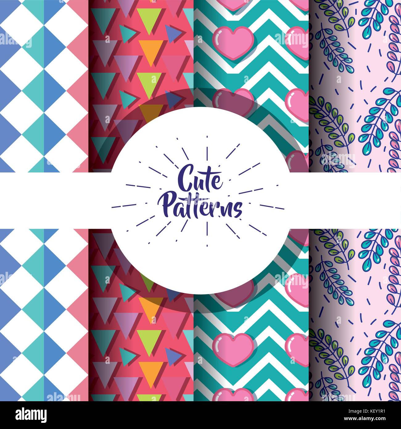 cute patern abstract geometric background design Stock Vector Image ...