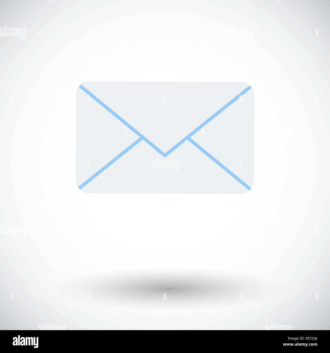 Envelope. Single flat icon on white background. Vector illustration ...