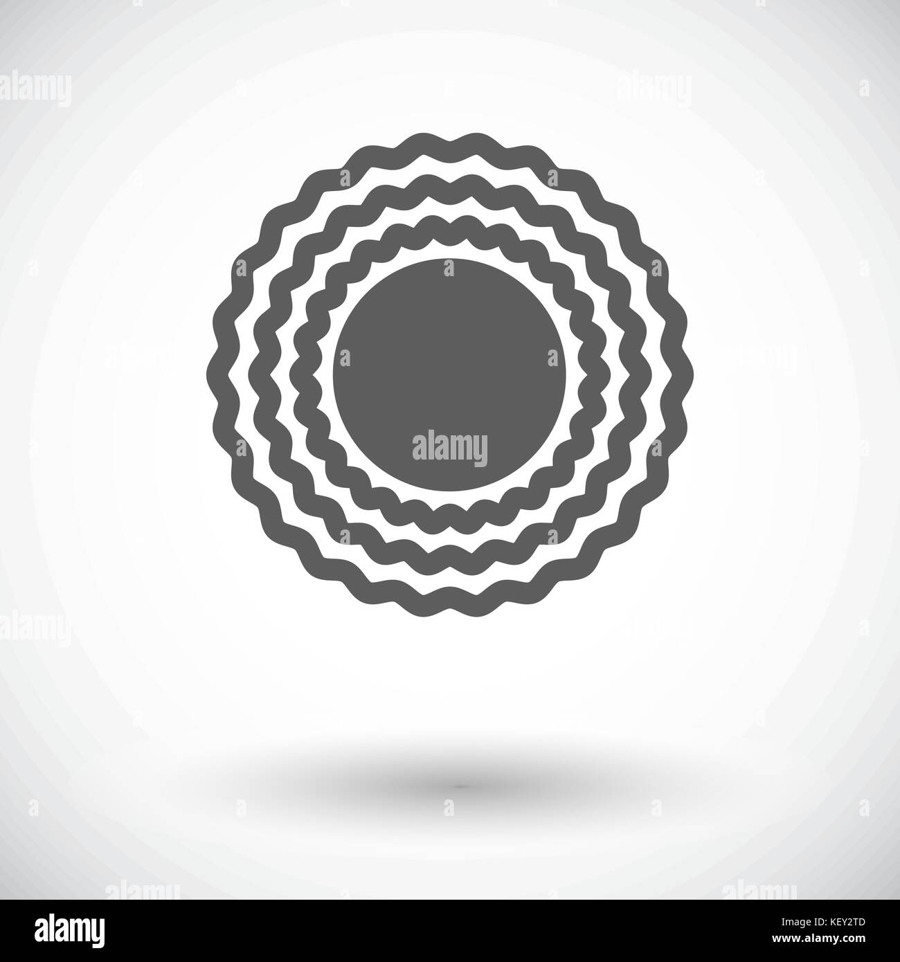 Sun. Single flat icon on white background. Vector illustration Stock ...