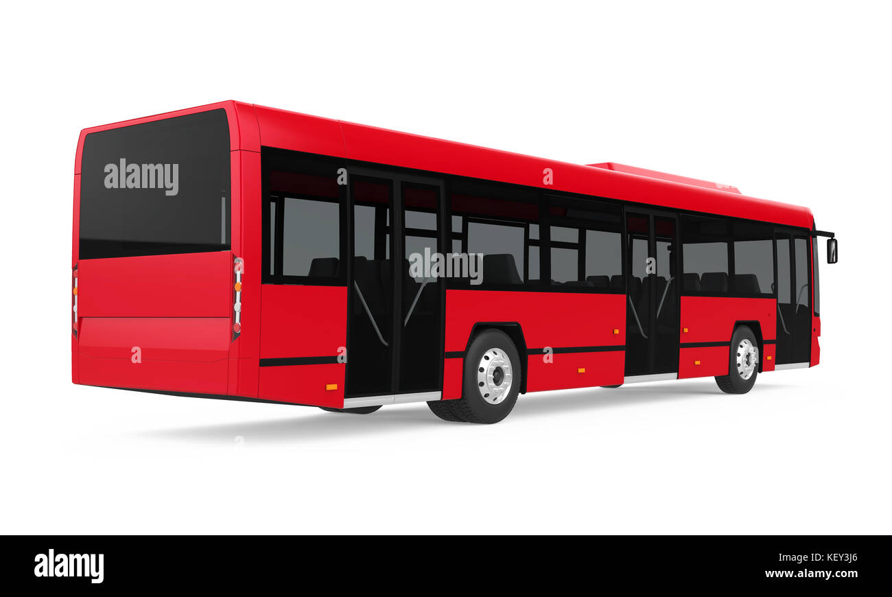 City Bus Isolated Stock Photo - Alamy