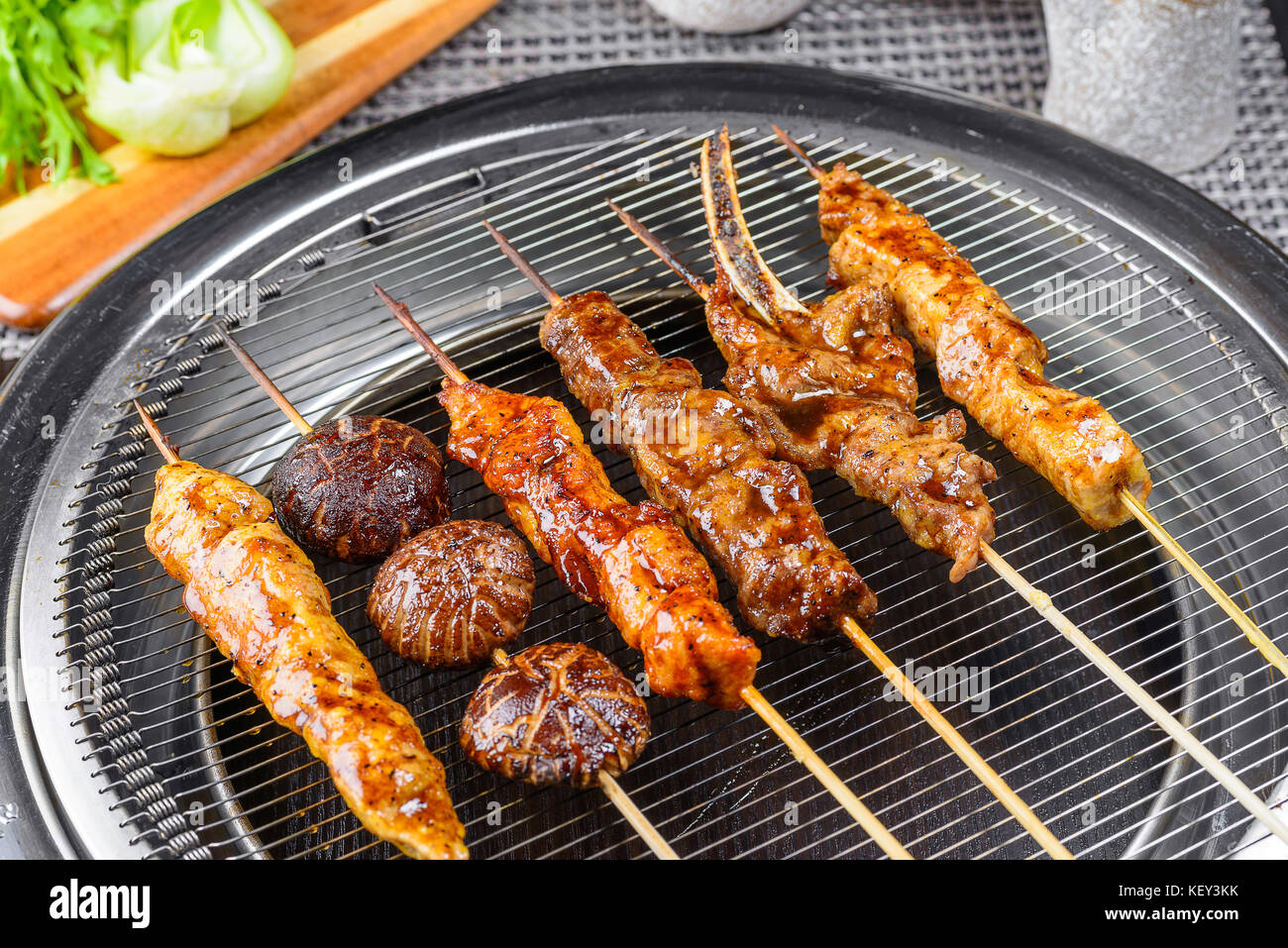 Barbecue on grill Stock Photo - Alamy