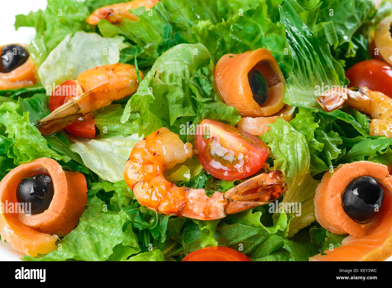 Salad with seafood Stock Photo - Alamy