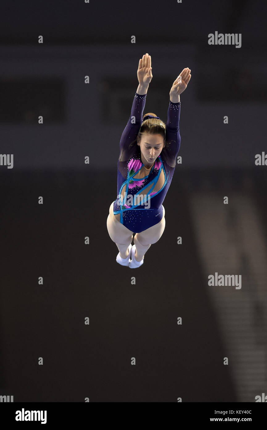 Bryony Page GB Olympic Silver Medalist in action Stock Photo - Alamy